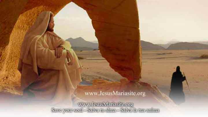 Jesus is Tempted in the Desert by the Devil | Jesus Maria site